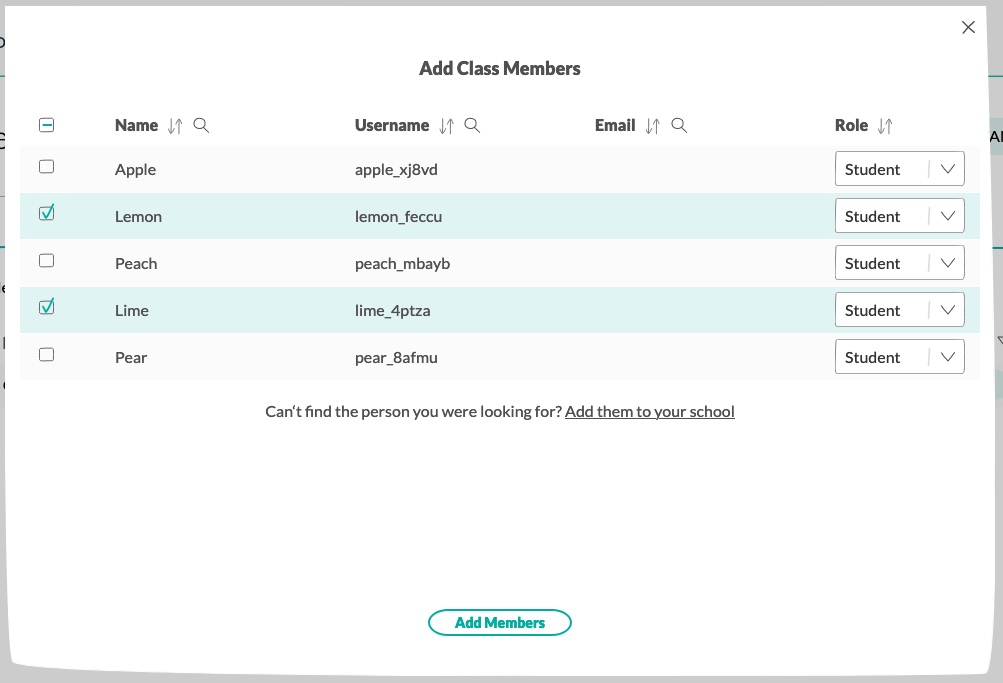 How do I add students to my class?